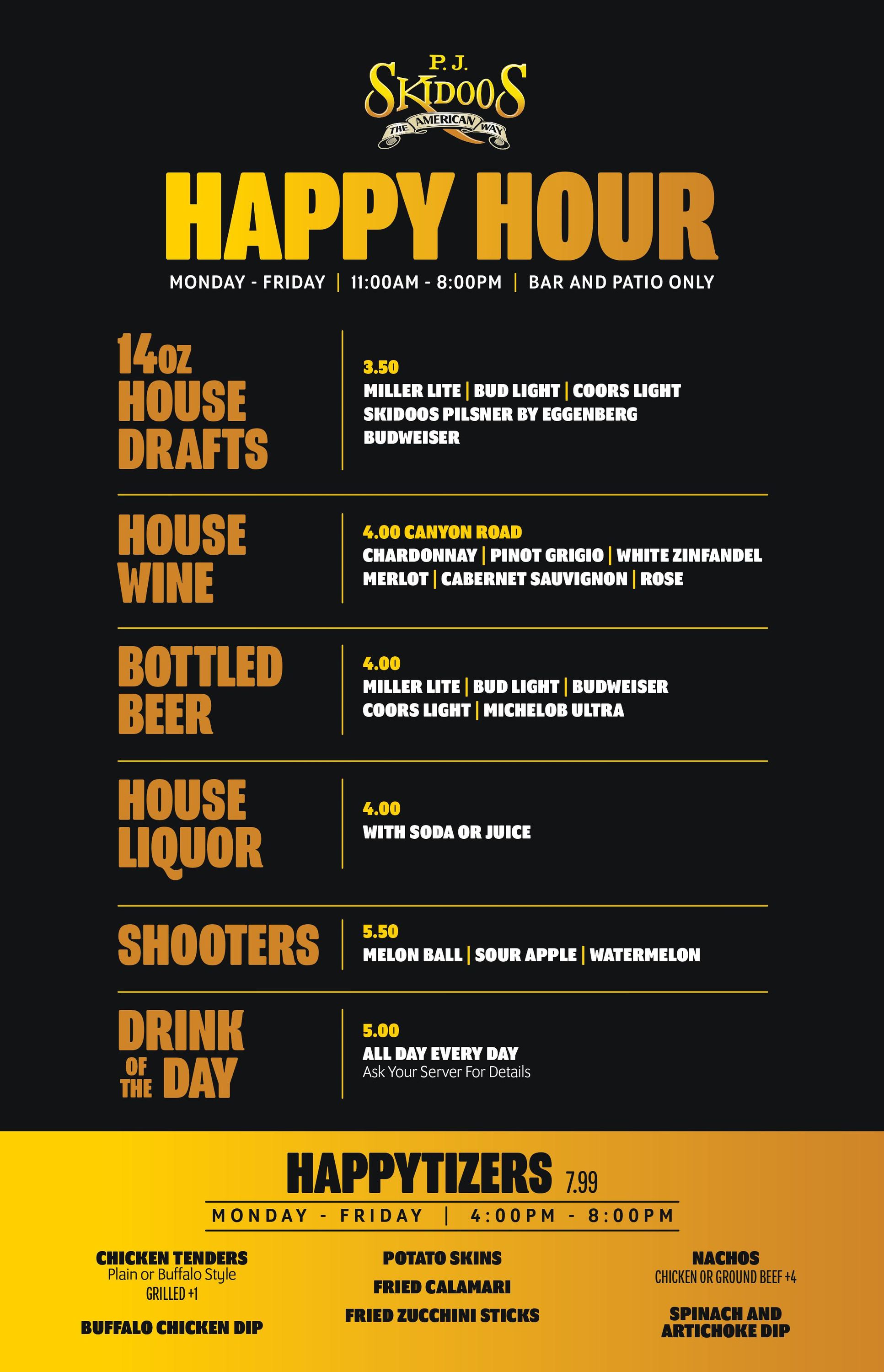 Happy hour specials near me store